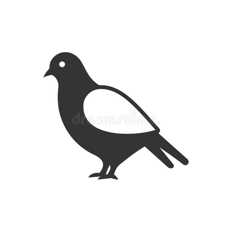 Pigeon icon stock vector. Illustration of font, coos - 293140431