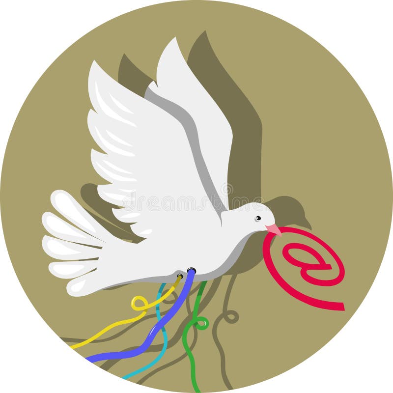 Pigeon mail stock vector. Illustration of flyer, network - 96629418