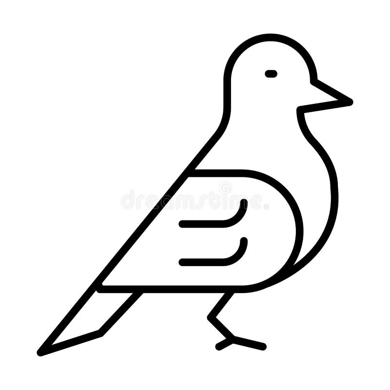 Pigeon Outline Icon Animal Vector Stock Vector - Illustration of ...