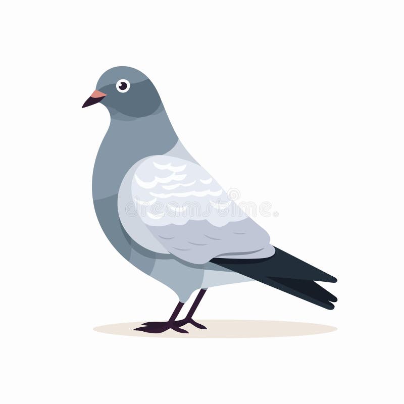 Pigeon Vector Flat Minimalistic Asset Isolated Illustration Stock ...