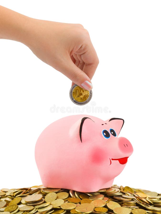 Hand Put Coin To Money Staircase Stock Photo - Image of financial ...