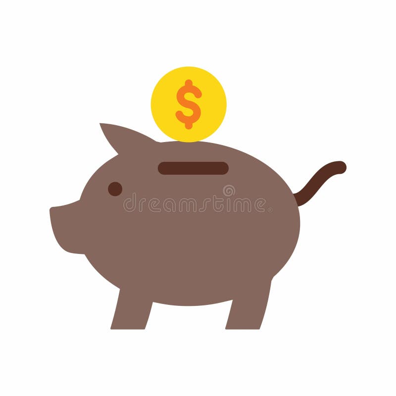 Piggy Bank Icon Vector Image. Stock Vector - Illustration of savings ...
