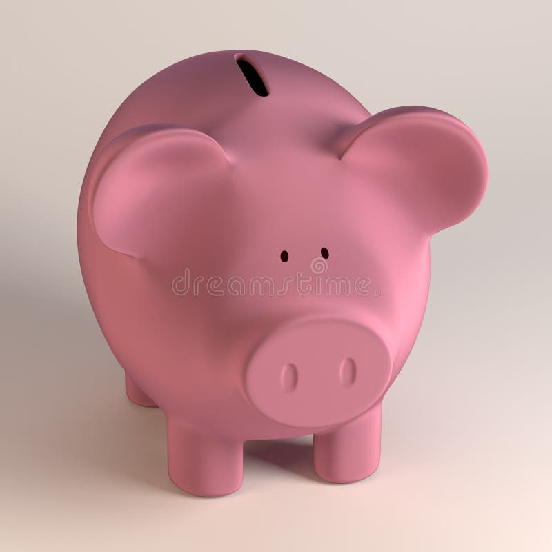 Piggy bank - ping pig stock illustration. Illustration of child - 24274935