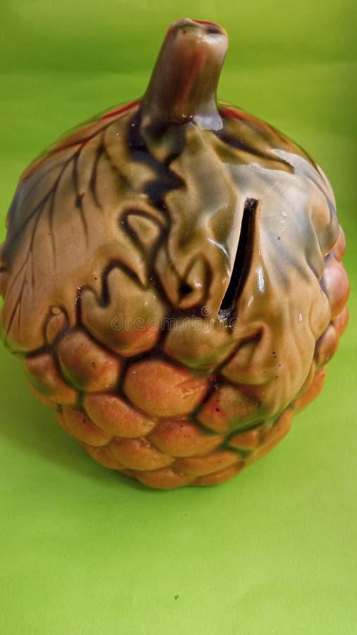 This is a Piggy Bank in the Shape of a Strawberry. Stock Image - Image ...