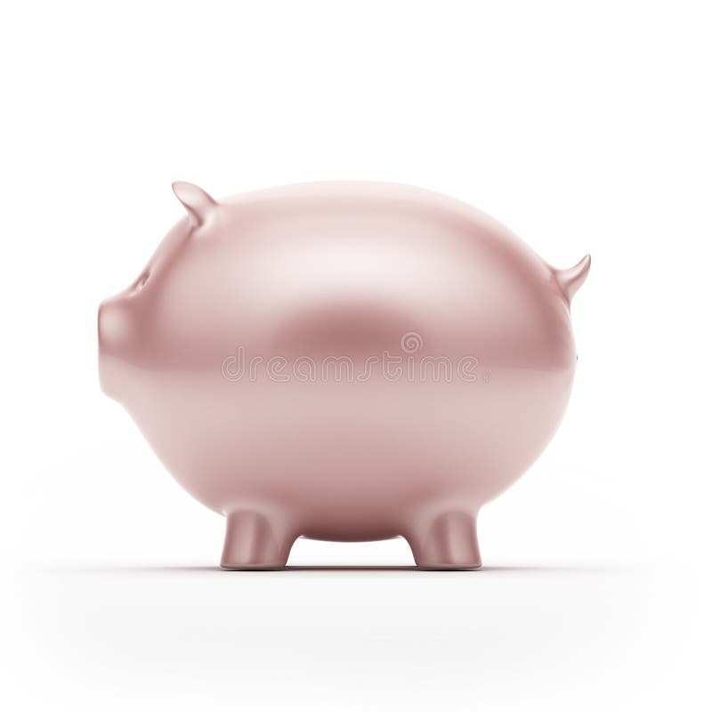 Piggy bank, Side view stock image. Image of isolated - 27625159