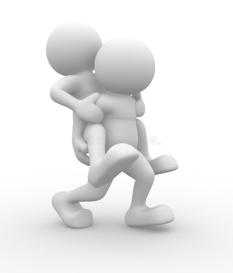 Piggyback stock illustration. Illustration of leading - 22316095