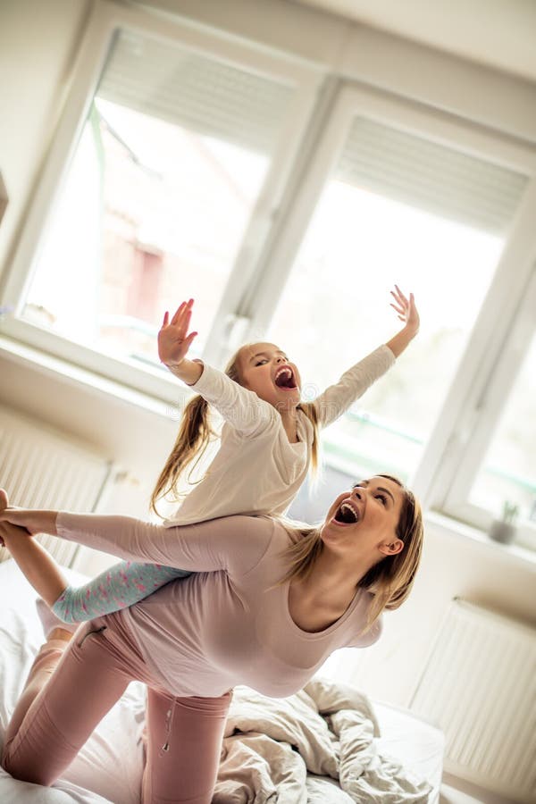 Piggyback Ride. Happy Single Mother. Stock Image - Image of autumn ... Piggyback Ride. Happy Single Mother. Stock Image - Image of autumn ...
