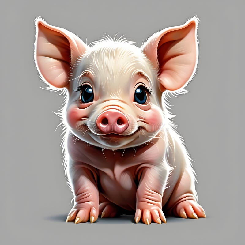 Piglet Isolated, Transparent Vector Style. Stock Illustration ...
