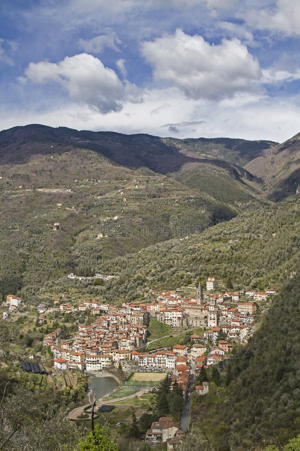 Old Houses at Pigna, Liguria Stock Image - Image of historical ...