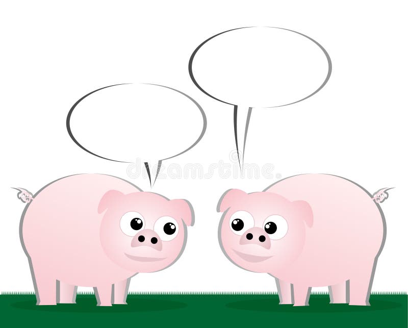 Pigs stock vector. Illustration of mammal, question, cartoon - 18888295