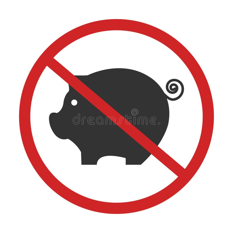 Image Sign Of The Ban Of Pigs Stock Vector - Illustration of sign ...