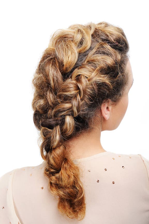 Pigtail - Rear view stock photo. Image of hairstyle, beautiful - 8396448