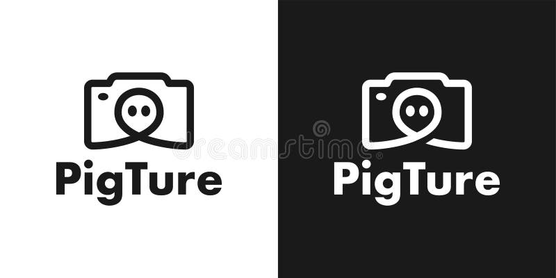 Abstract Pigture Logo. Pig Nose As a Camera Lens Icon Graphic Stock ...