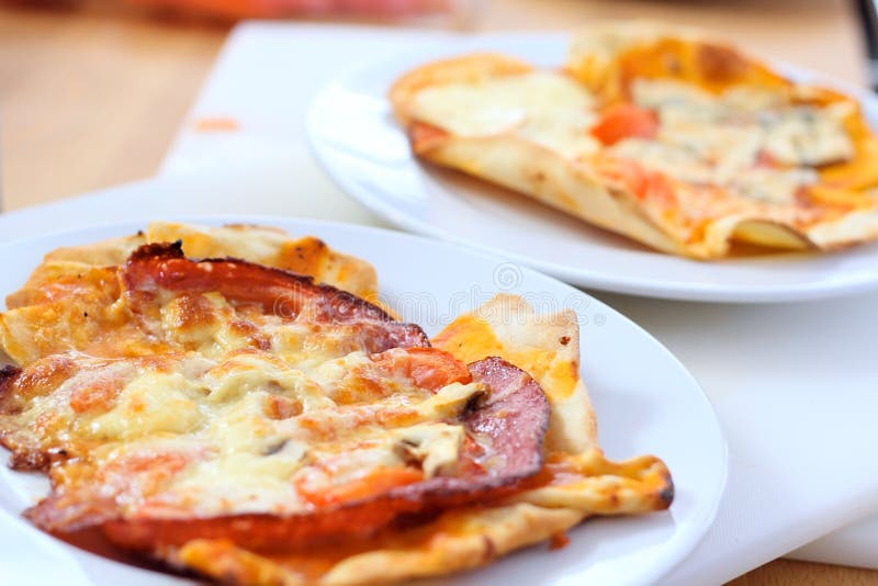 Piiza on the plate stock image. Image of pizza, fast - 29135177