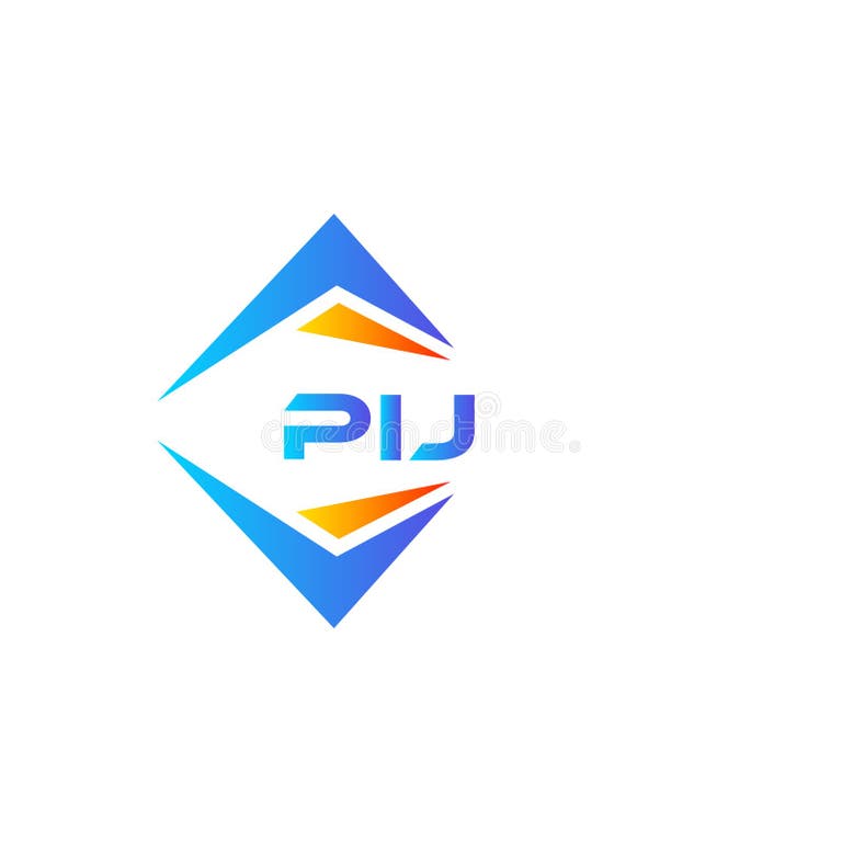 PIJ Abstract Technology Logo Design on White Background. PIJ Creative ...