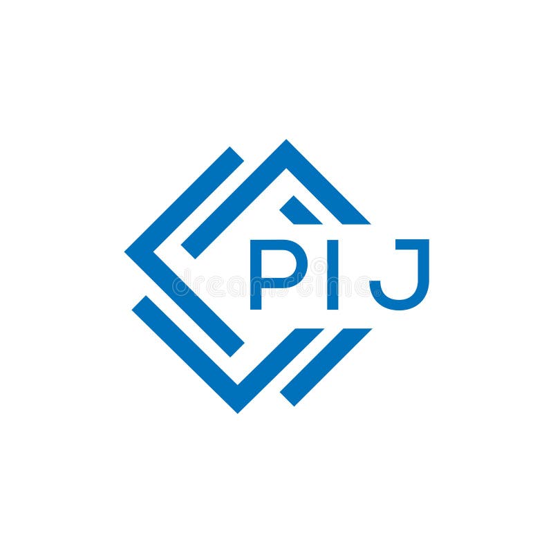 PIJ Letter Logo Design on White Background. PIJ Creative Circle Letter ...