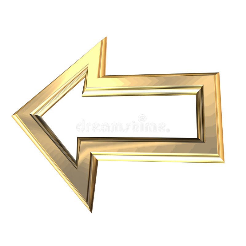 3D Gouden Pijl stock illustratie. Illustration of bezinning - 3052208