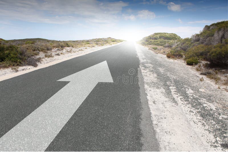 Pijl op weg stock afbeelding. Image of rechtstreeks, begrip - 48690093