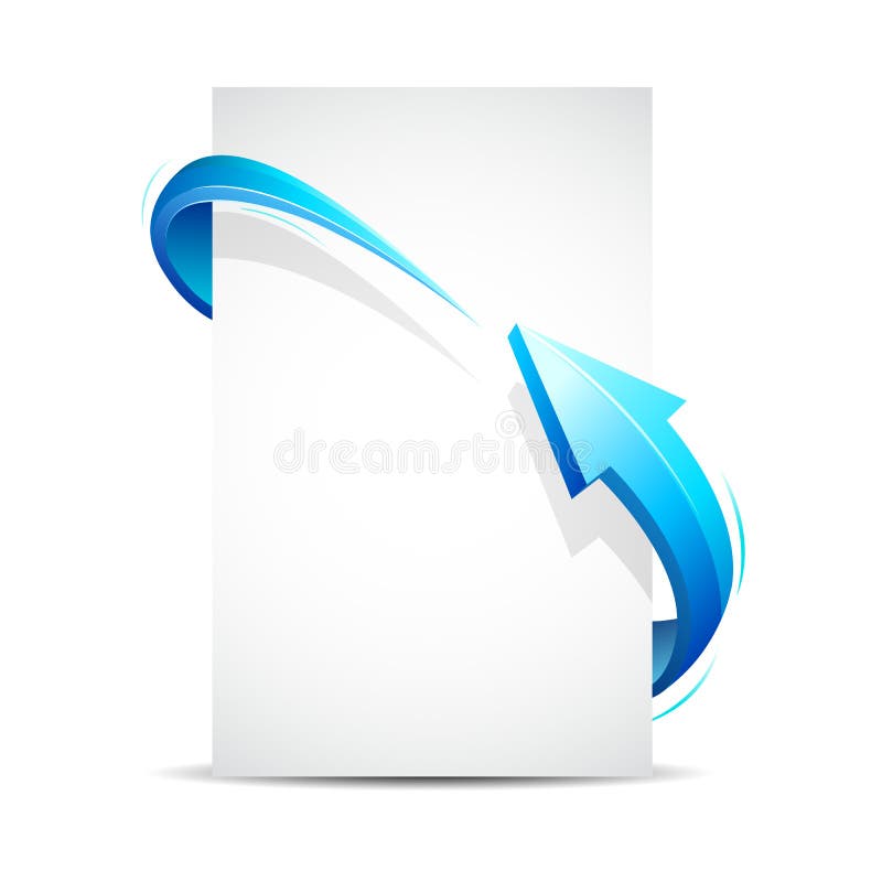 Pijl rond de kaart vector illustratie. Illustration of brief - 23614961