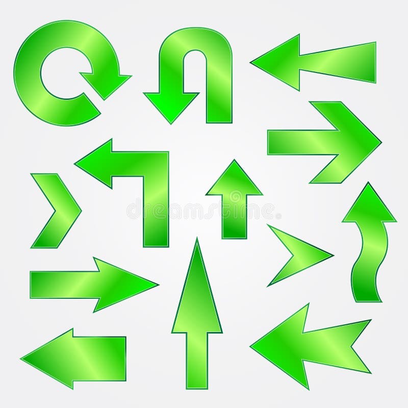Symbolen met pijlen. vector illustratie. Illustration of ontwerp - 22032629