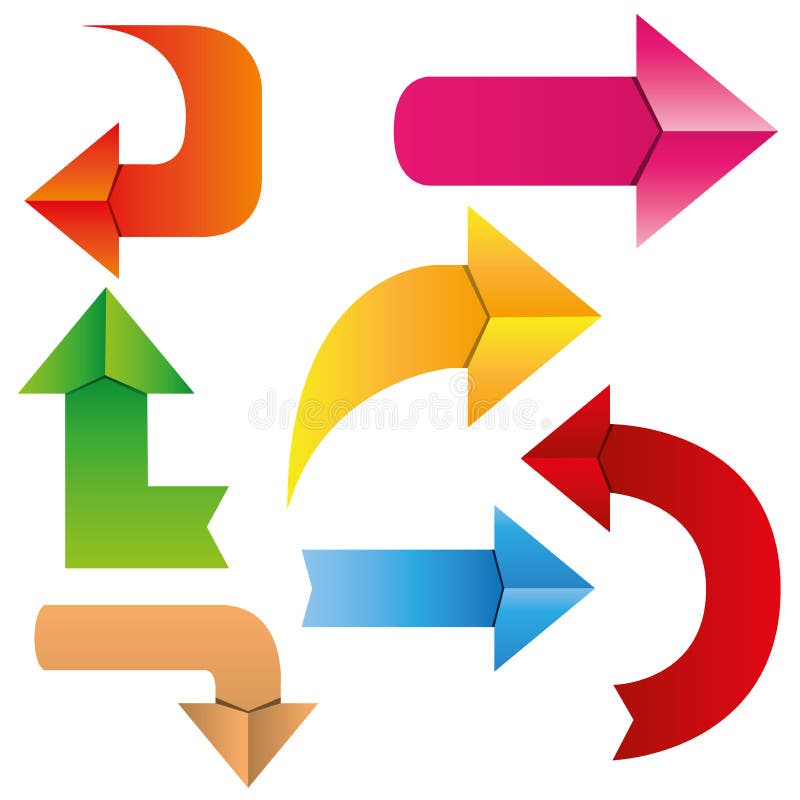 Pijlen vector illustratie. Illustration of vlieg, kleurrijk - 35148121