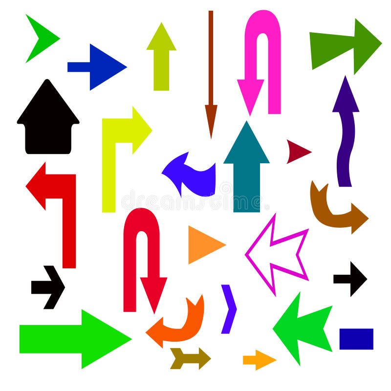 Zwarte Pijlen vector illustratie. Illustration of pijlen - 1497601