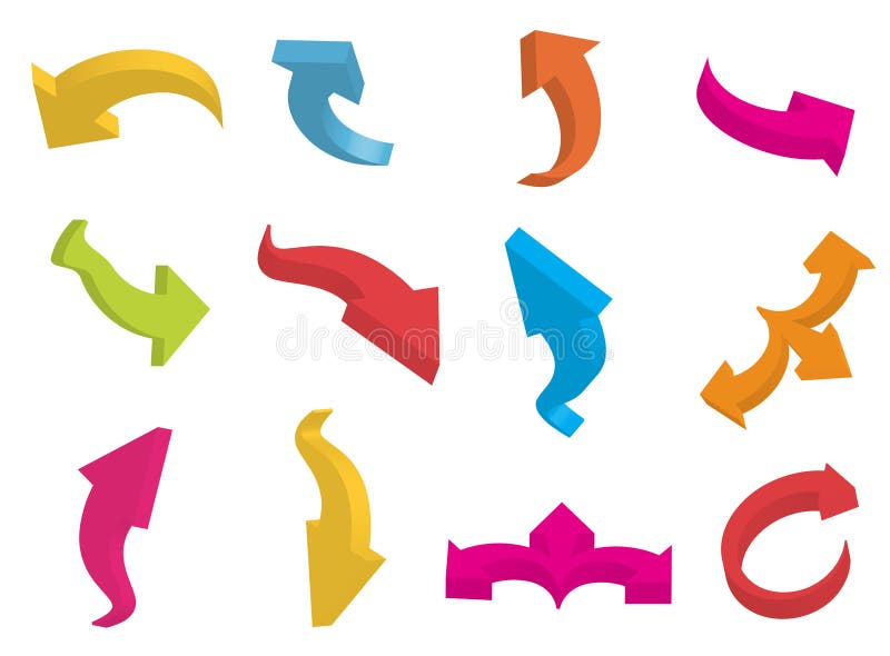 Pijlen vector illustratie. Illustration of azuurblauw - 8227404