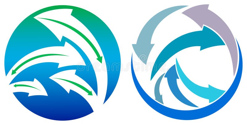 Pijlen in cirkel vector illustratie. Illustration of pijlen - 40003640