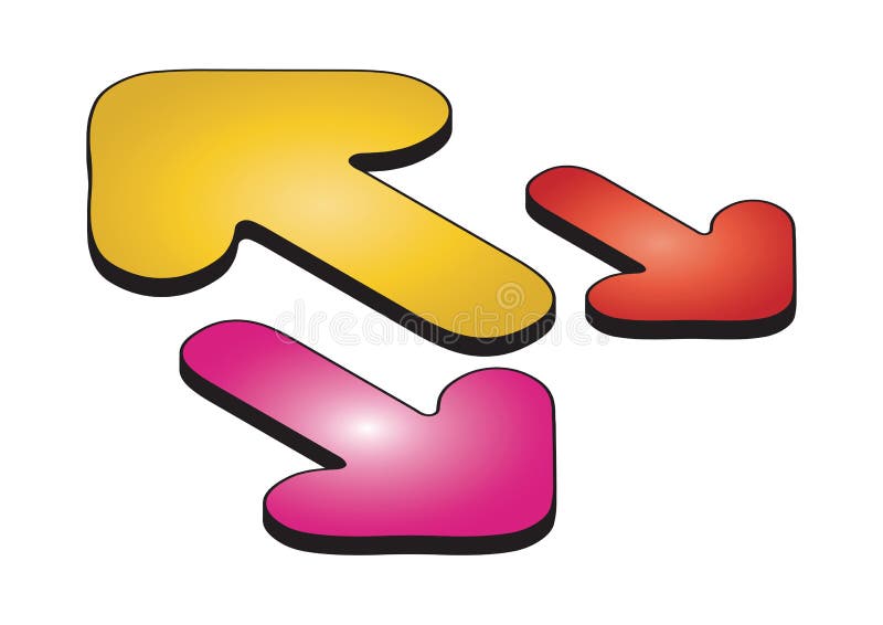 Pijlen - vector vector illustratie. Illustration of eerst - 6123045