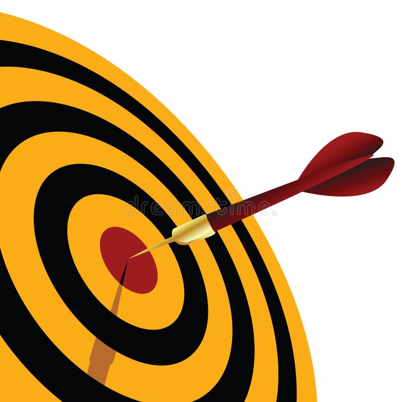 Het Doel van het pijltje vector illustratie. Illustration of idee ...