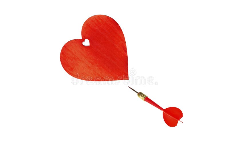 Pijltje in rood hart stock foto. Image of ideeën, betrouwbaarheid - 6089076