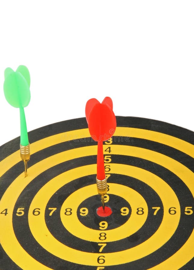 Pijltje op doel stock afbeelding. Image of bullseye, concentrisch ...