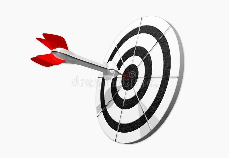 Pijltje op doel stock illustratie. Illustration of pijlen - 34966784