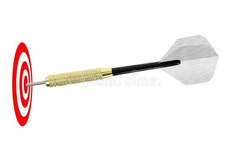 Rood Die Pijltje Op Doel Wordt Geraakt Stock Afbeelding - Image of ...
