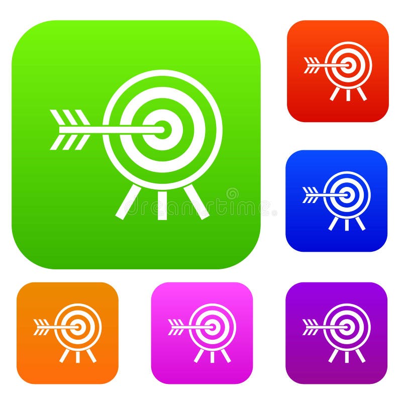 Pijltjesinzameling Van Neontekens Vector Illustratie Heldere Nightly ...