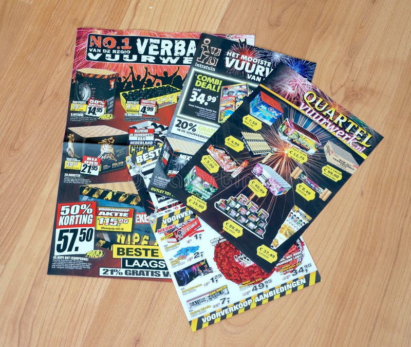 Fireworks brochures editorial image. Image of brochures - 134492050