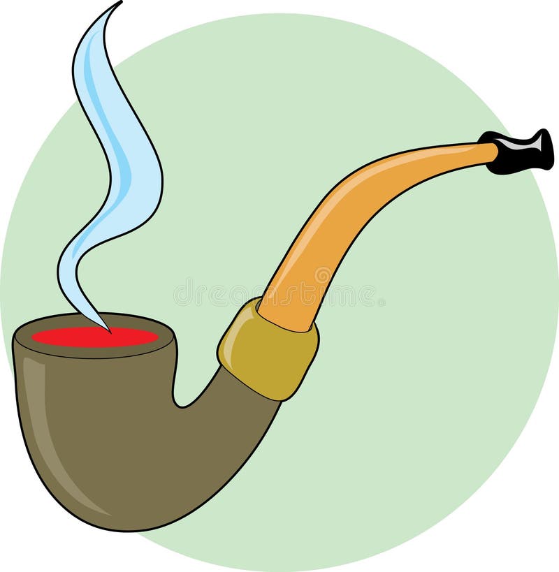 Pijp met rook vector illustratie. Illustration of roken - 2683458