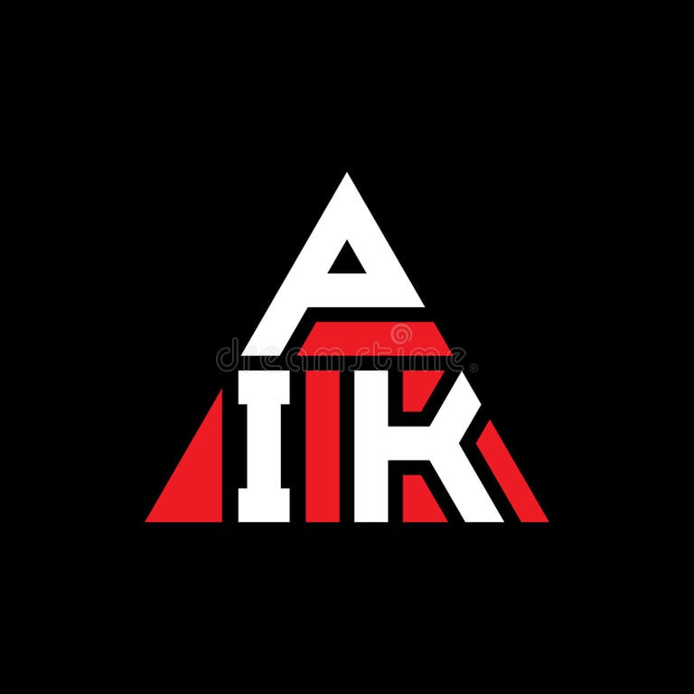 PIK Triangle Letter Logo Design with Triangle Shape. PIK Triangle Logo ...