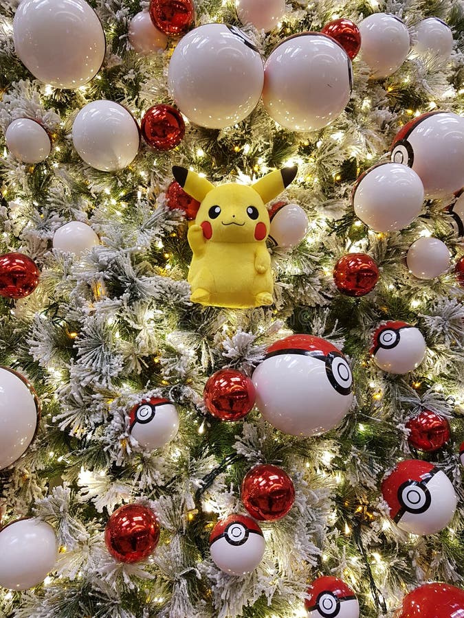 Pikachu Xmas editorial stock image. Image of tree, xmas - 82216834
