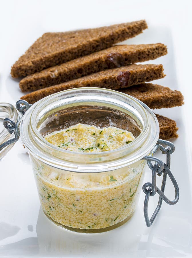Pike Caviar with Rye Toast on a White Plate Stock Image - Image of ...