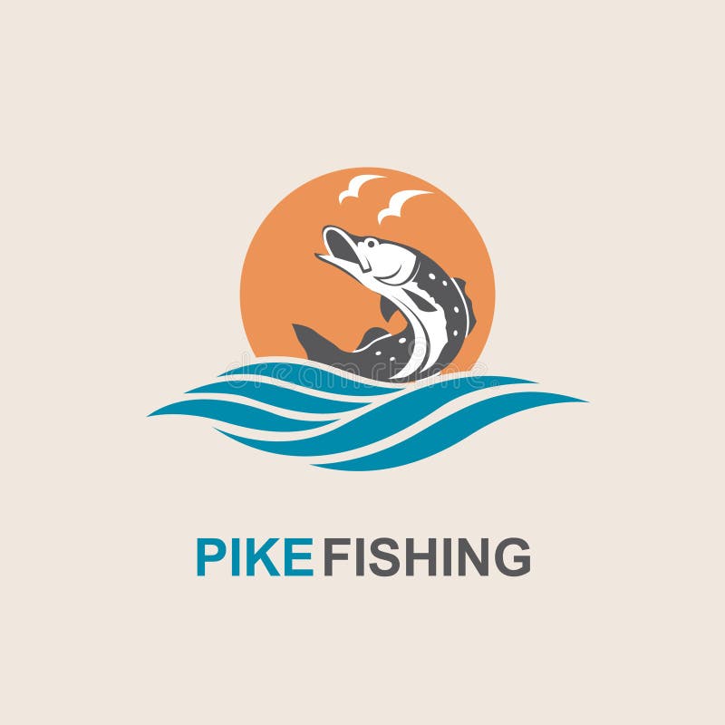 Pike Fish Icons. Design Elements For Fishing Club Or Team. Stock Vector ...