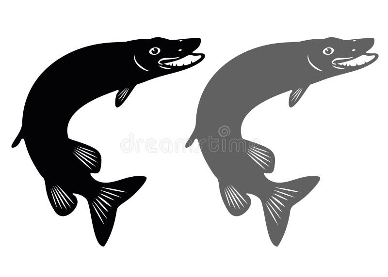 Pike logo and emblem set. stock vector. Illustration of icon - 202864095