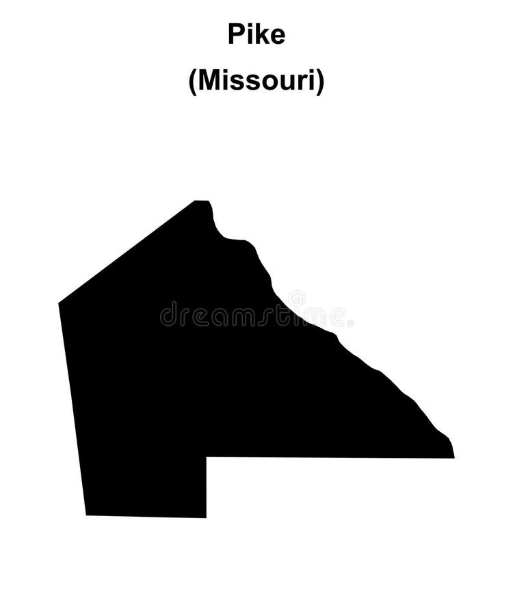 Pike outline map stock vector. Illustration of counties - 357455334