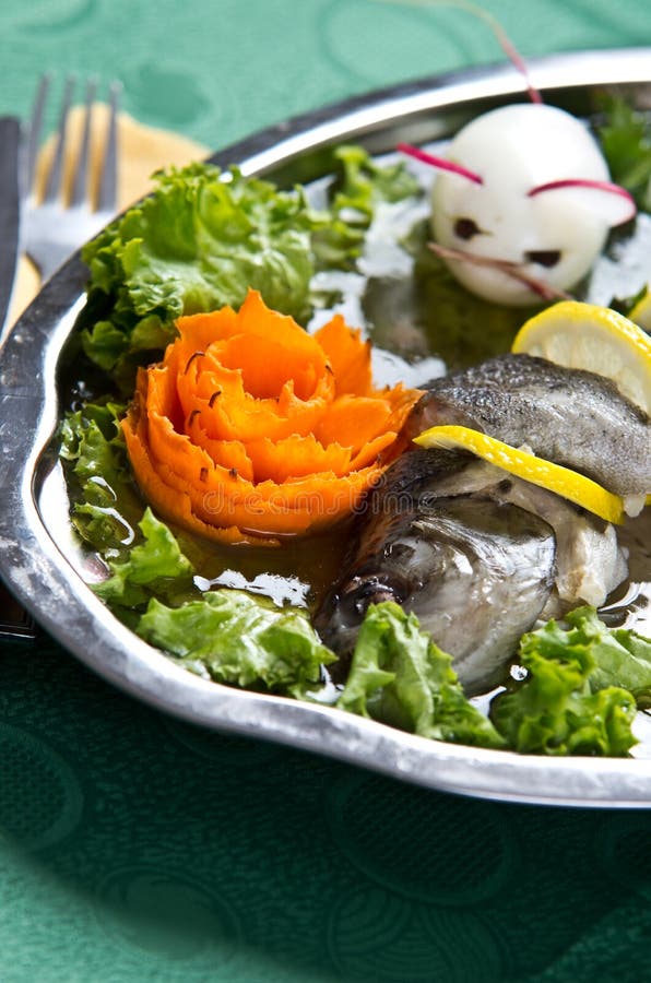 Pike Perch Elegant Dish Served Stock Photo - Image of culinary ...