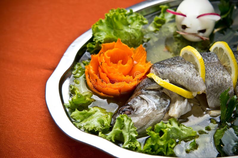 Pike Perch Elegant Dish Served Stock Photo - Image of lemon, pike: 50057814