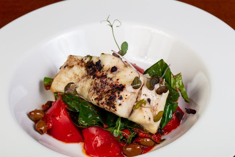 Pike Perch fillet stock image. Image of baked, background - 130254369