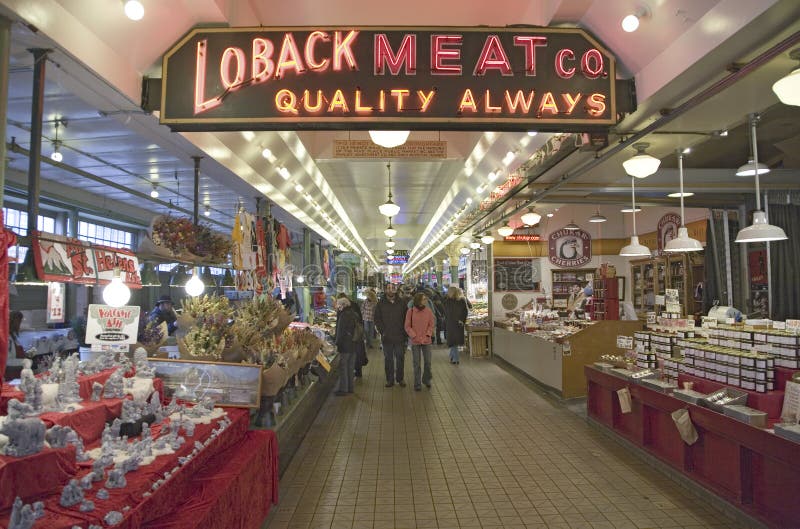 Pike Place Fish Market, editorial stock photo. Image of shellfish ...