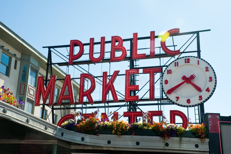 Seattle - Pike Place Public Market Editorial Image - Image of ...
