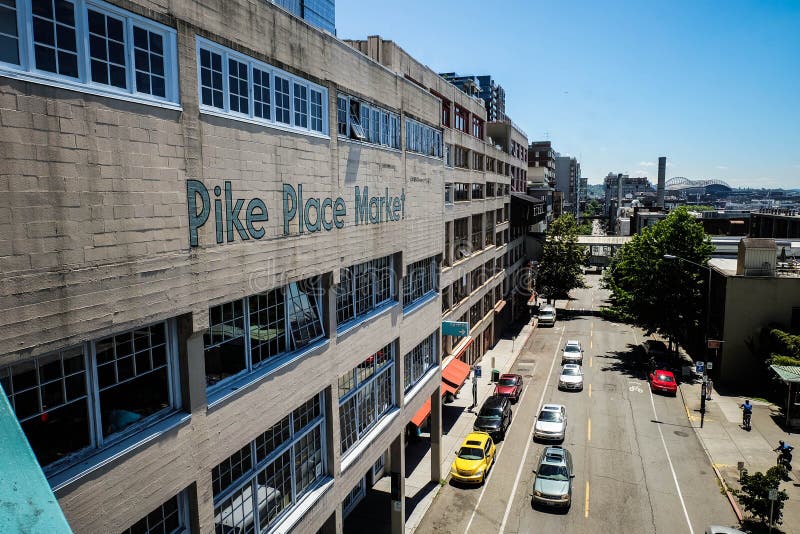 Pike Place Market editorial stock image. Image of building - 66392819