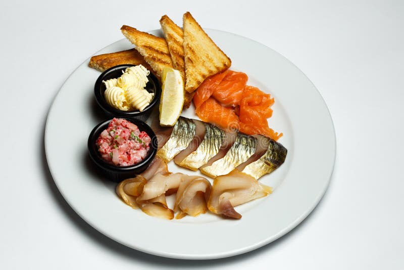 Pike Roe with Butter and Toasts Stock Image - Image of dinner ...